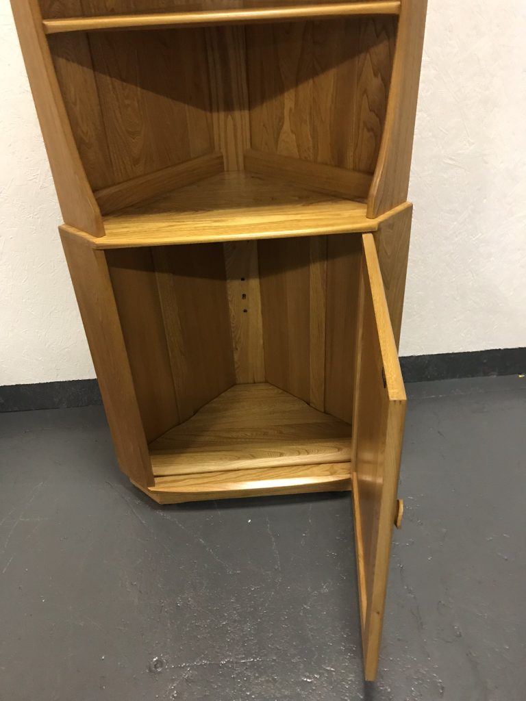 Retro 1980s Golden Dawn Ercol Corner Cabinet / Unit / Cupboard in ...