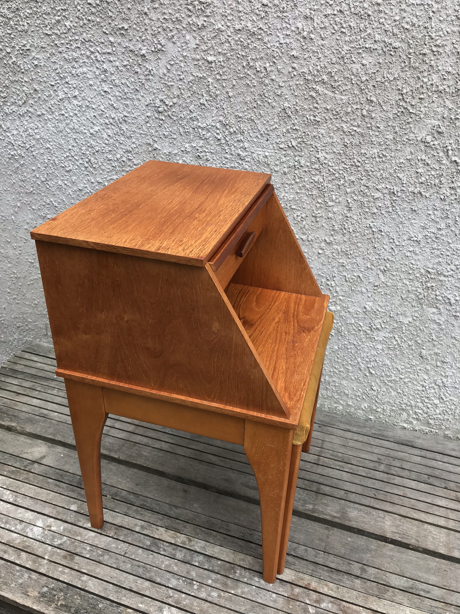 Retro CHIPPY Telephone Table Vintage Teak Hall Seat Bench – Pavement ...