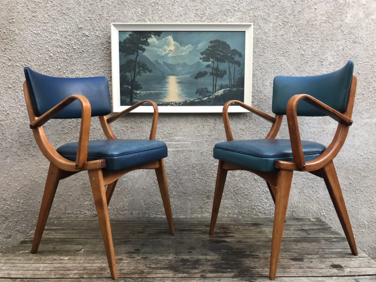 Mid Century Vintage 6 x Stoe Ben Chair Dining Chairs / Armchairs ...