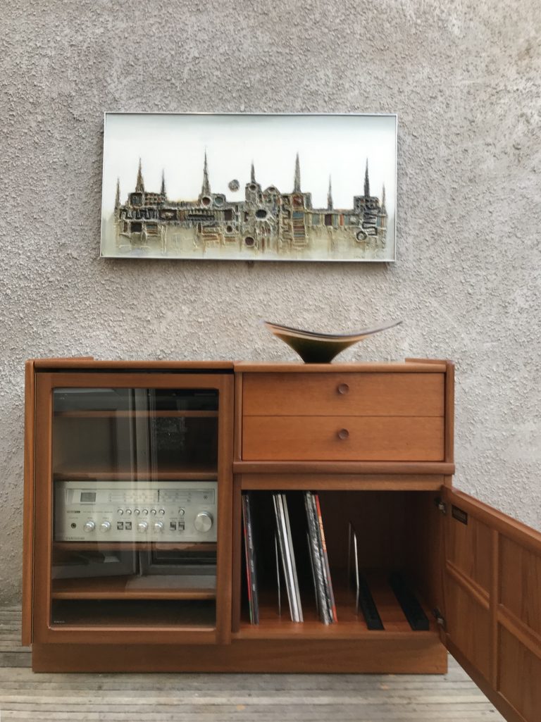 Classic 1970s NATHAN FURNITURE Teak Hi-Fi Unit / Storage Unit Retro ...