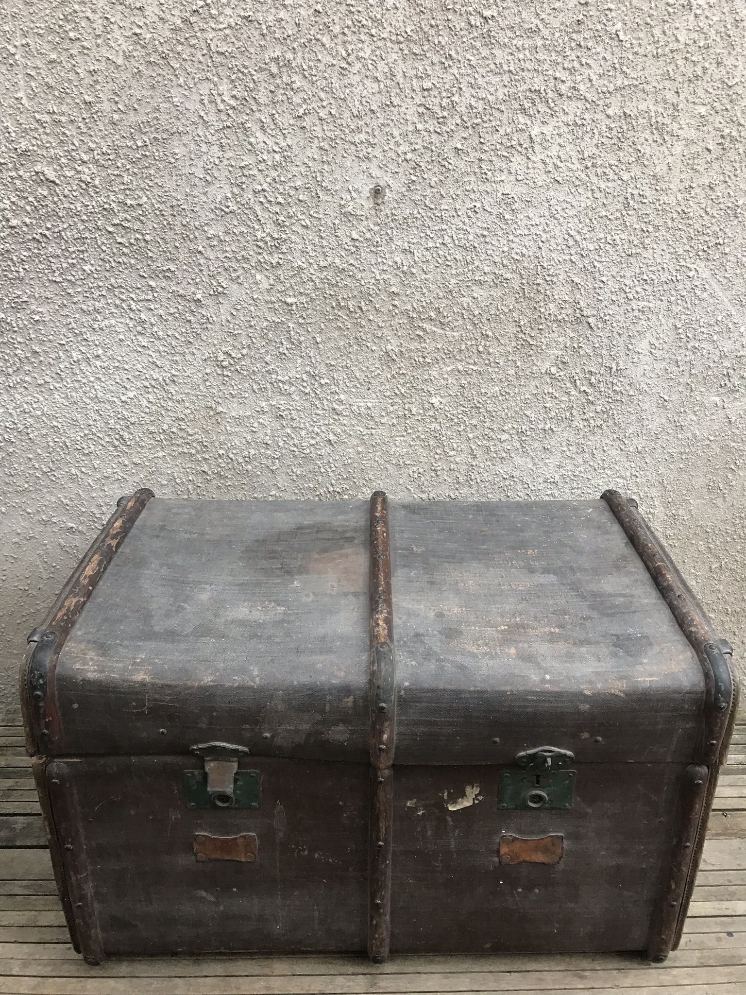 Vintage Mid Century Bentwood Steamer / Railway Travel Trunk – Pavement ...