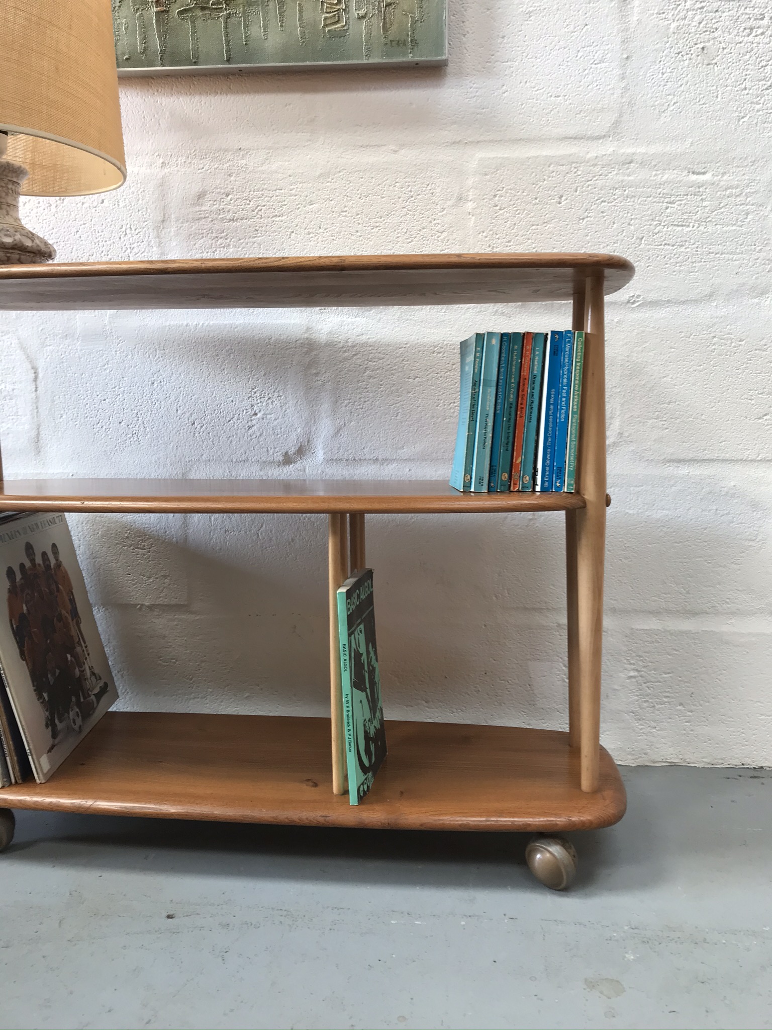 1960s Vintage Ercol Windsor Trolley / Bookcase 361 – Pavement Vintage