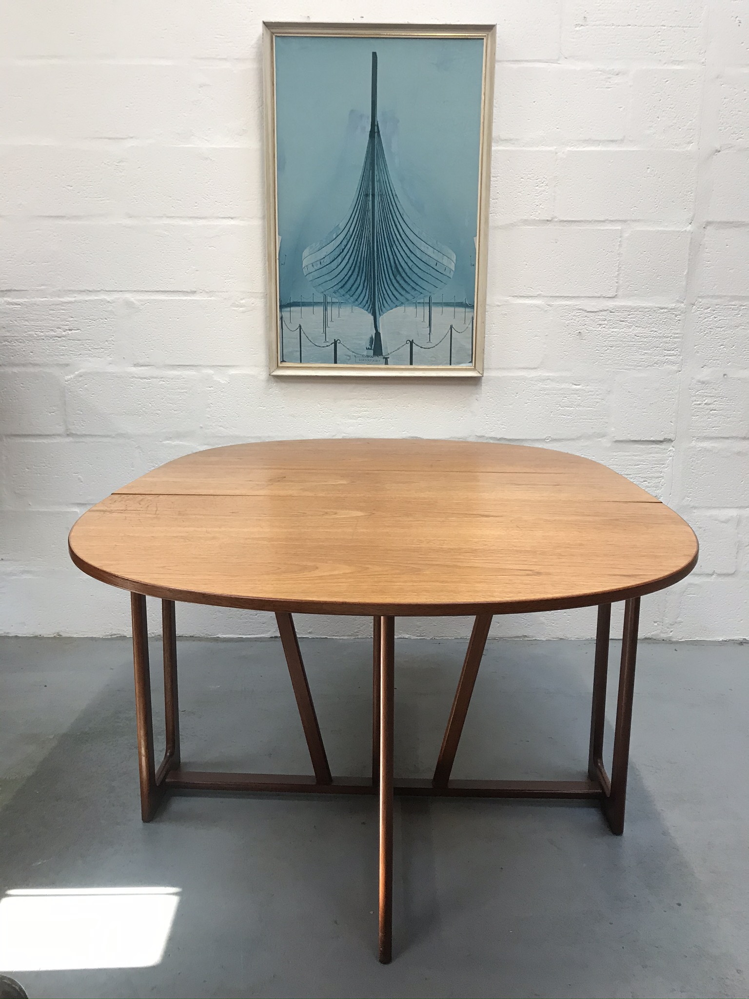 Vintage Mid Century Danish Style Gate-Leg Teak Dining Table – Pavement ...