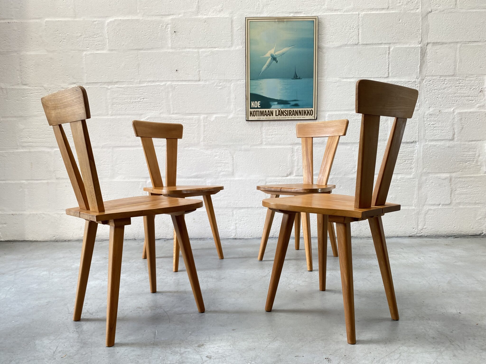 Vintage Set of Four Polish Dining Chairs by ŁAD – Pavement Vintage