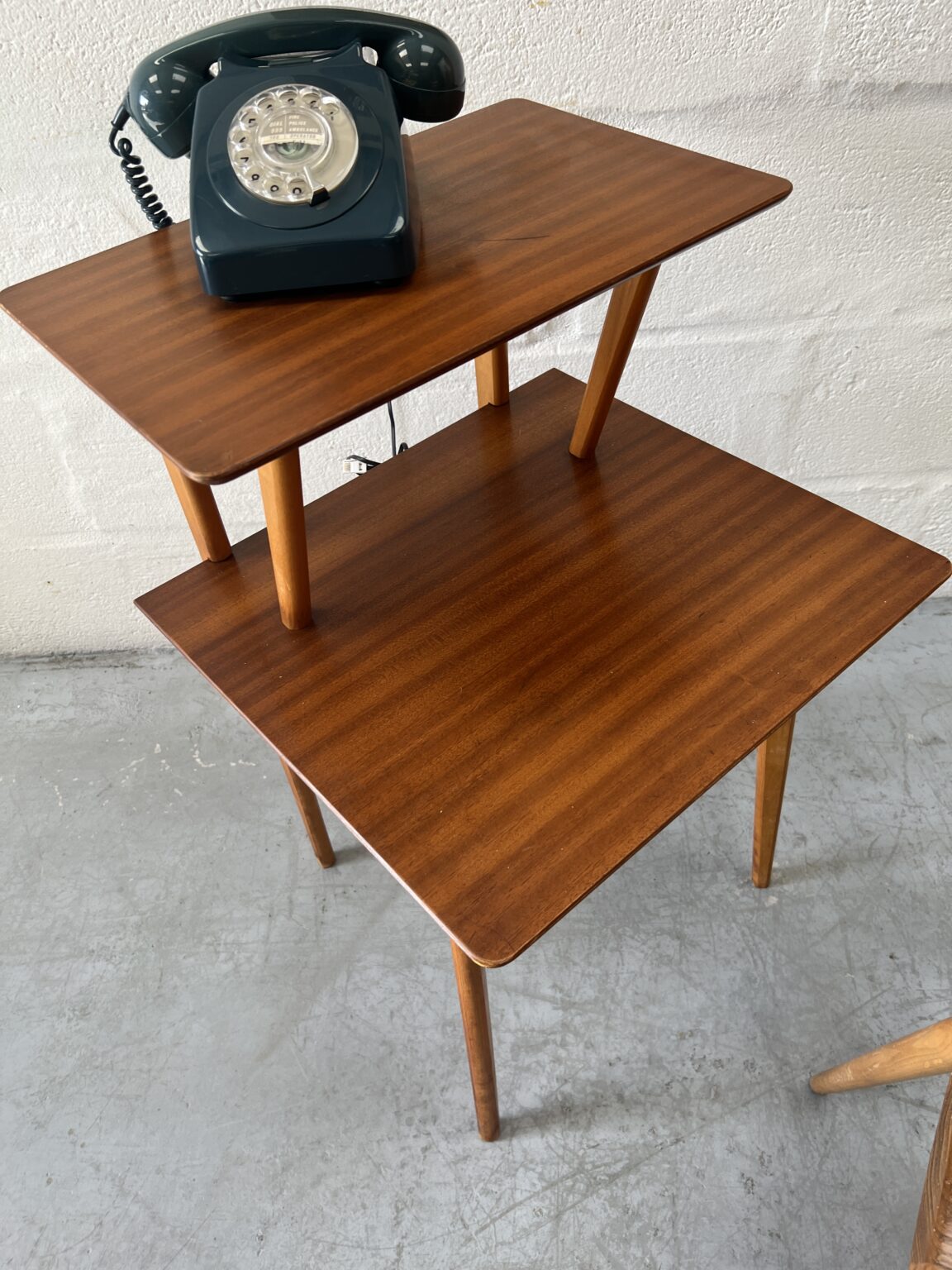 1960s Vintage Two Tier Telephone / Side Table by Peter Hayward for ...