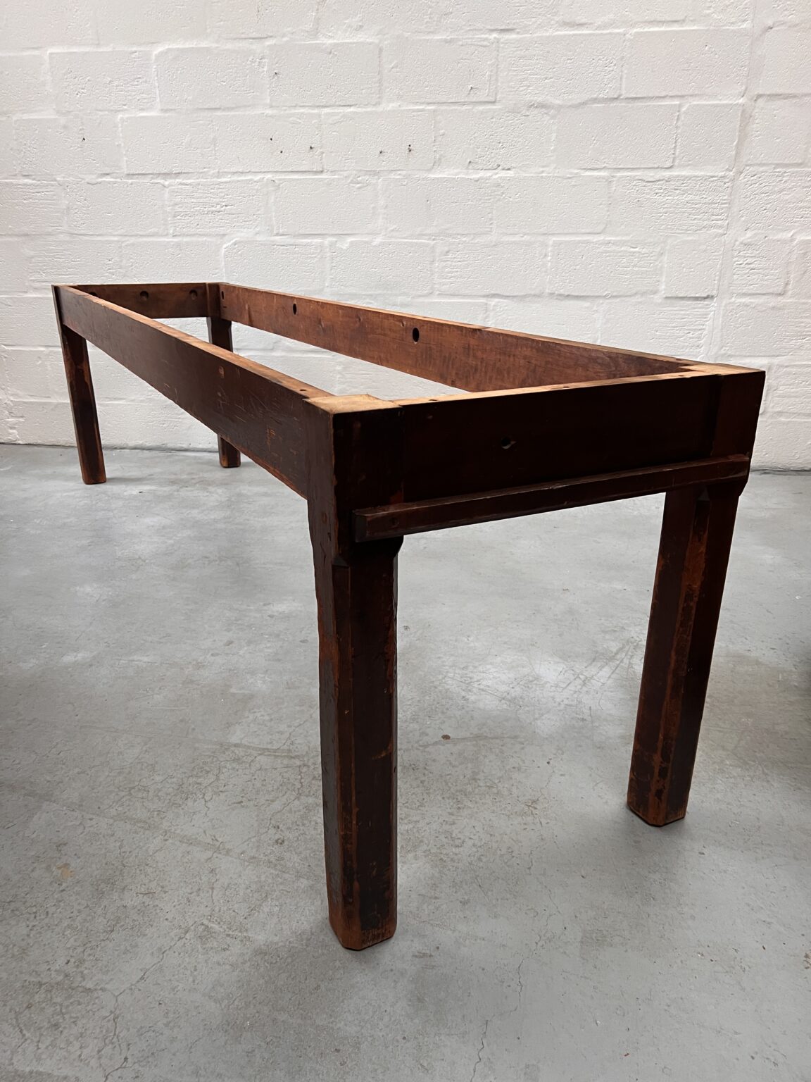 Large Antique Pitch Pine Three Plank Library Reading Table – Pavement ...